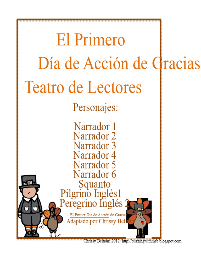 La Primera Acción de Gracias Adaptación de Teatro para Lectores | PDF ...