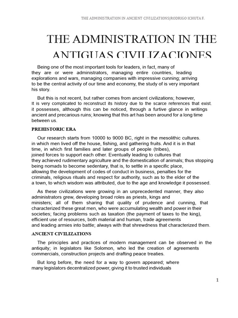 Ancient Civilizations' Administration Insights | PDF | Ancient Egypt ...