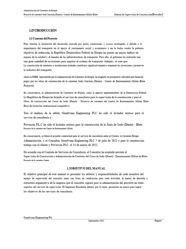 Manual de Supervisión | PDF | Contratista general | Ingeniero