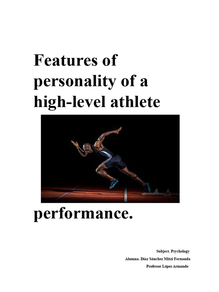 Key Traits of High-Performance Athletes | PDF | Disciplines ...