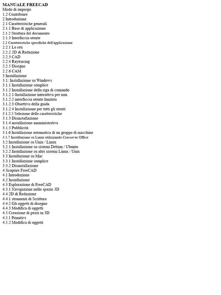 Manuale Freecad | PDF