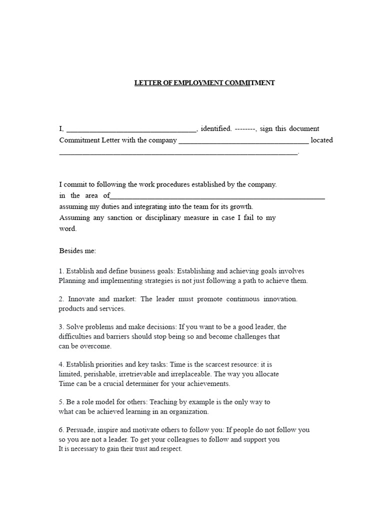 Commitment Letter | PDF