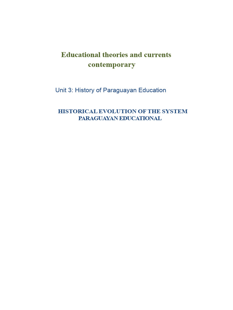 History of Paraguayan Education System | PDF | Paraguay | Secondary ...