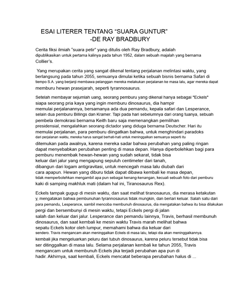 ESAI LITERER TENTANG | PDF
