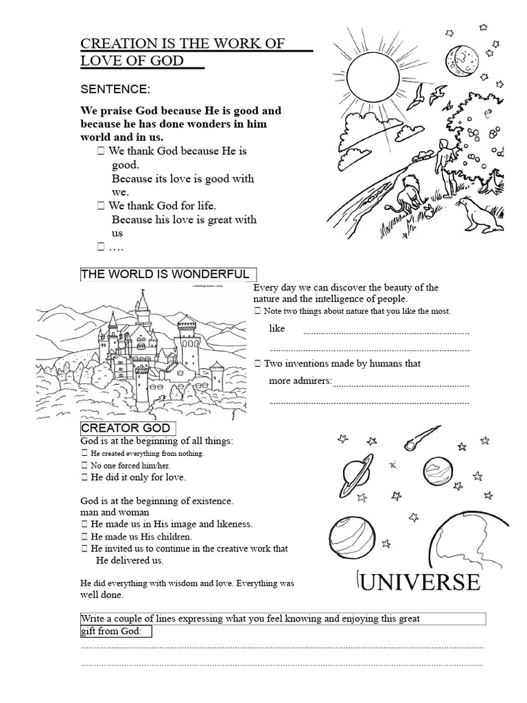Creation Is The Work of God's Love. | PDF | God | Love