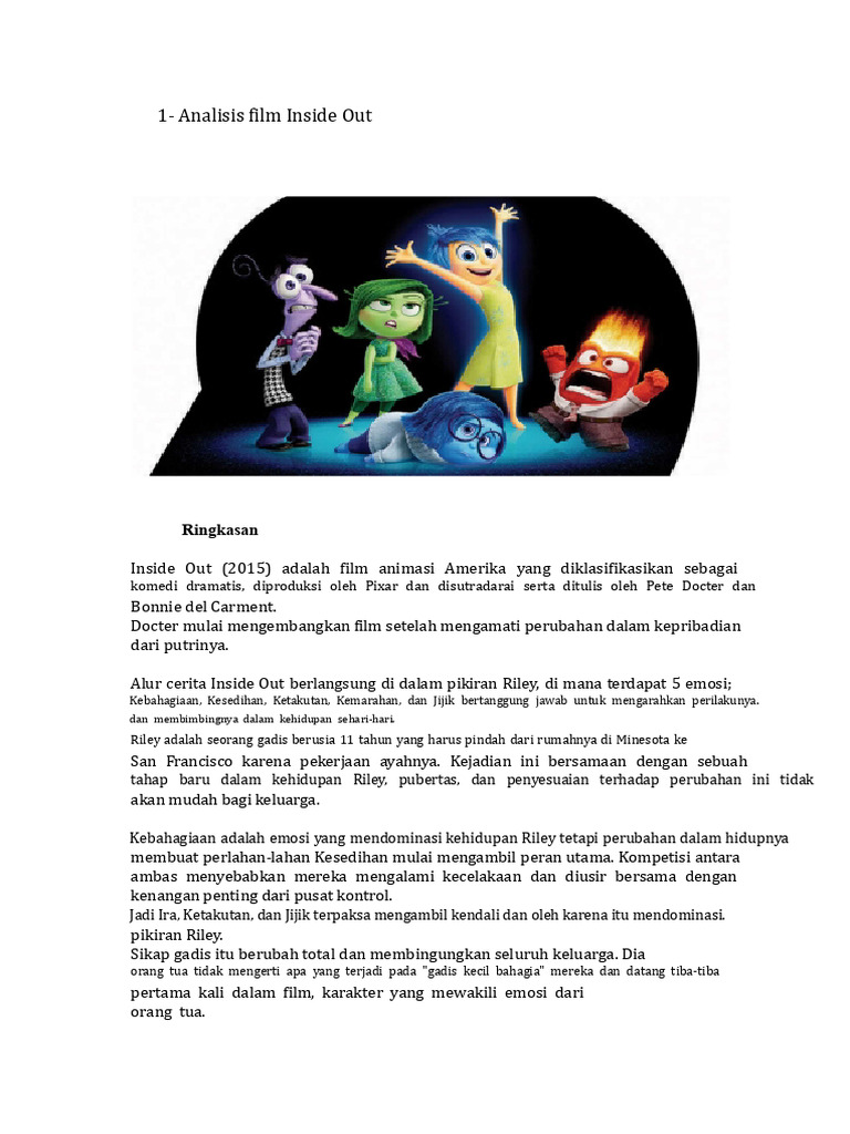 Analisis Film Inside Out | PDF
