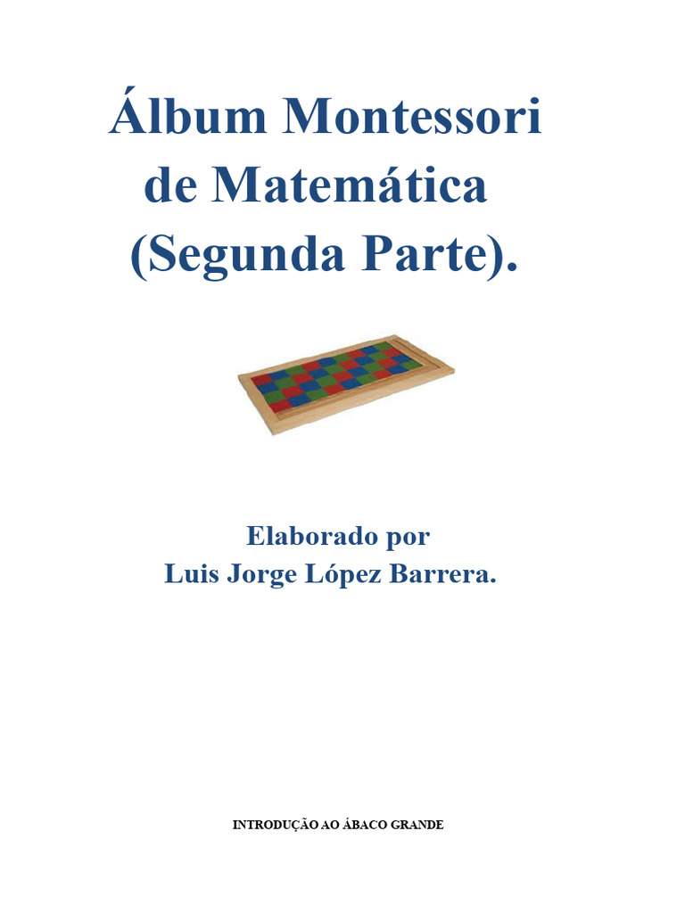 ÁLBUM MONTESSORI MATEMÁTICAS 1 PARTE | PDF | Decimal | Litro