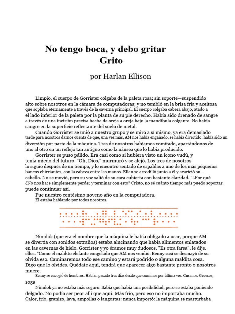 No tengo boca, y debo gritar PDF | PDF