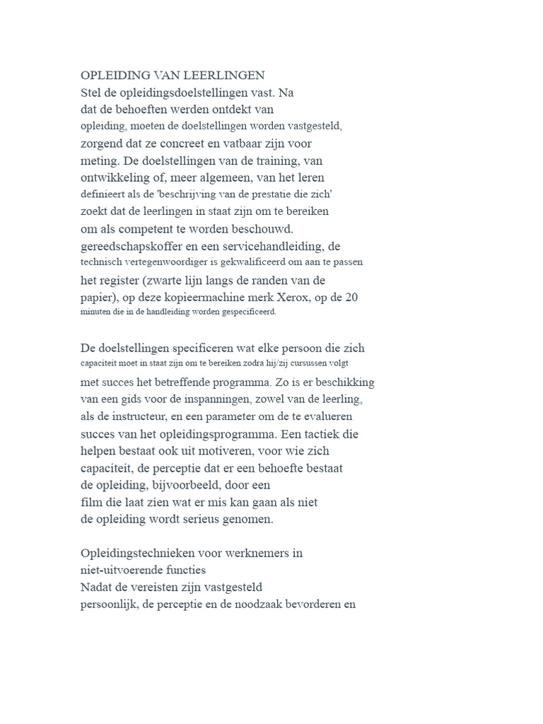 Opleiding Van Leerlingen | PDF