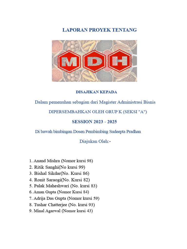 Sejarah dan Kesuksesan MDH Rempah-rempah | PDF