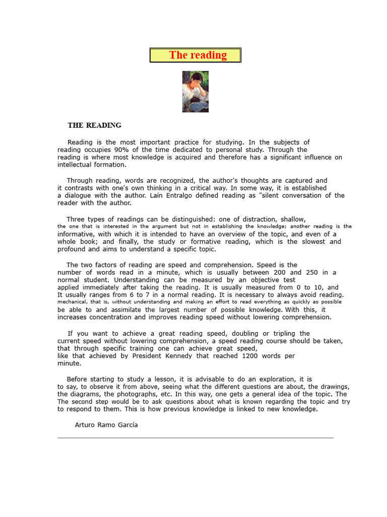 Comprehension Reading. Topic - Reading | PDF | Reading Comprehension ...