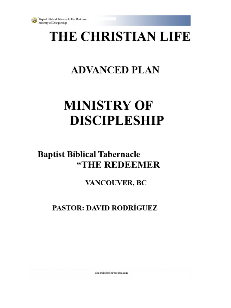 Discipleship Ministry - Advanced Plan | PDF | Jesus | Bible