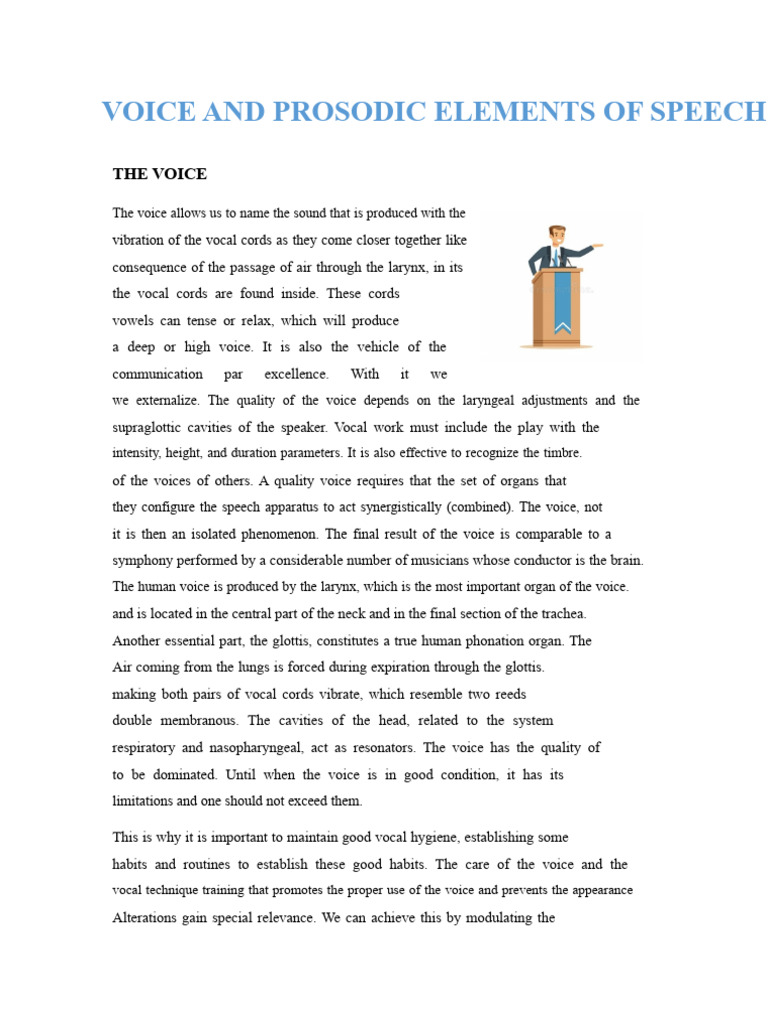 The Voice and Prosodic Elements of Speech | PDF | Stress (Linguistics ...