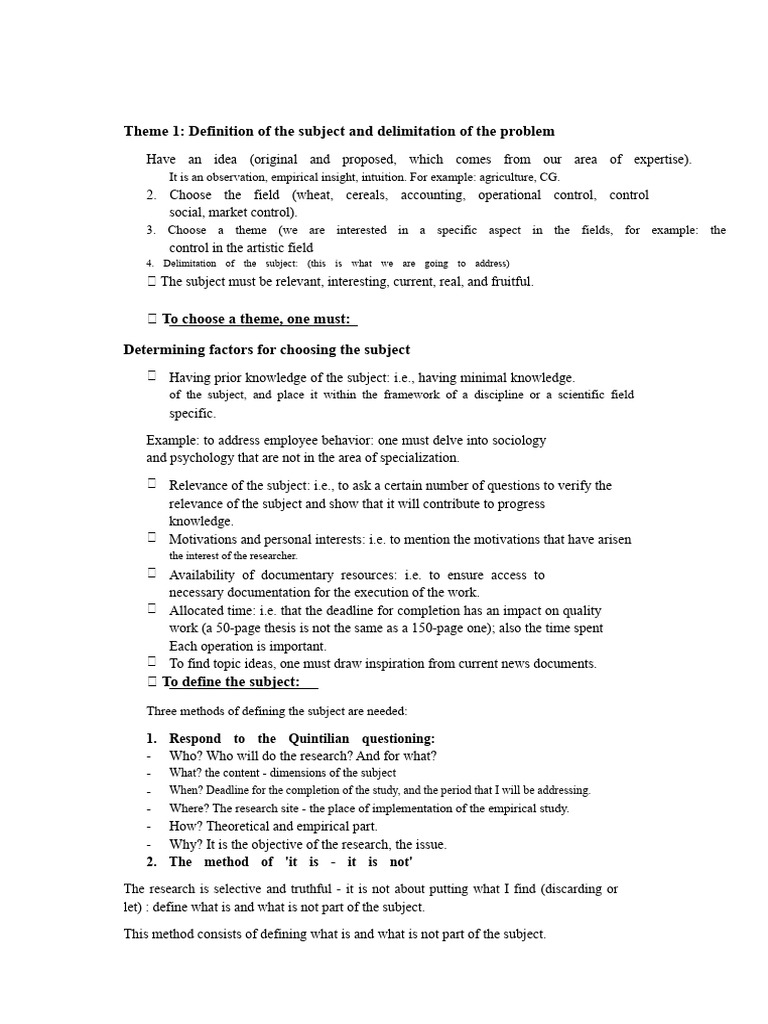 Defining Research Problems and Frameworks | PDF | Hypothesis | Theory