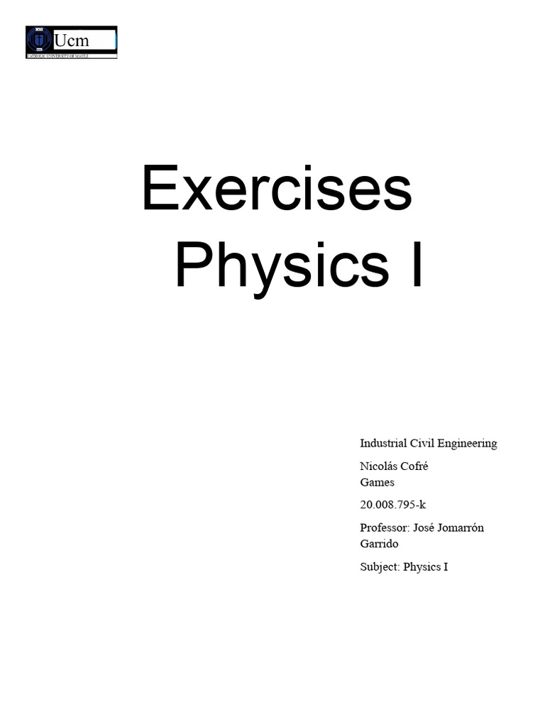 Projectile Motion Calculations in Physics | PDF | Mechanics | Classical ...
