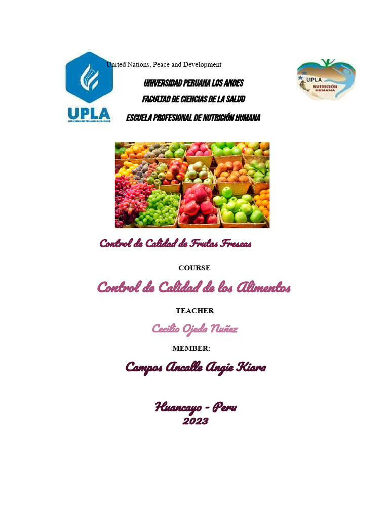 Fresh Fruit Quality Control Guide | PDF | Dietary Fiber | Diet & Nutrition