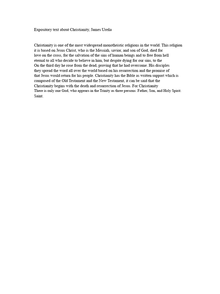 Expository Text About Christianity | PDF