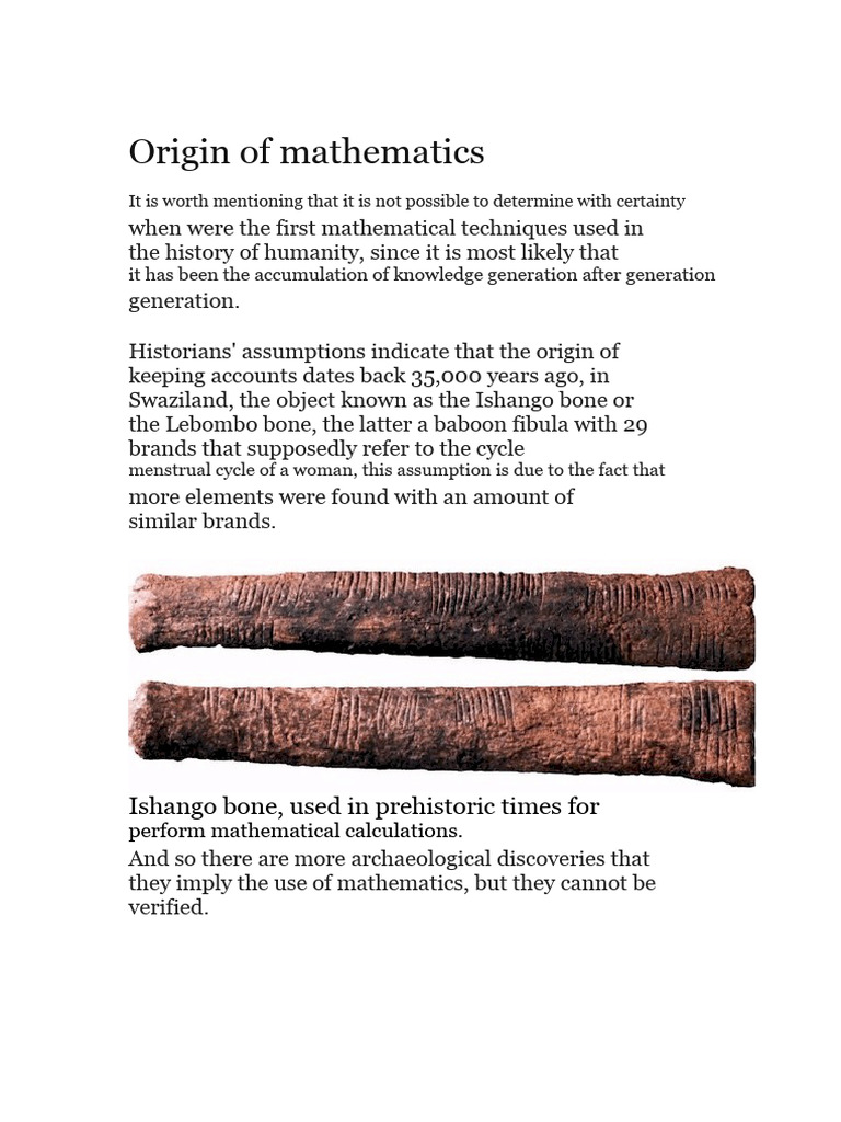 Origin of Mathematics | PDF | Mathematics | Geometry