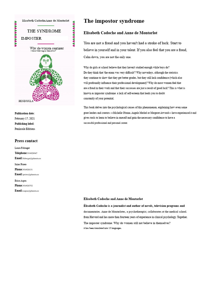 The Impostor Syndrome | PDF