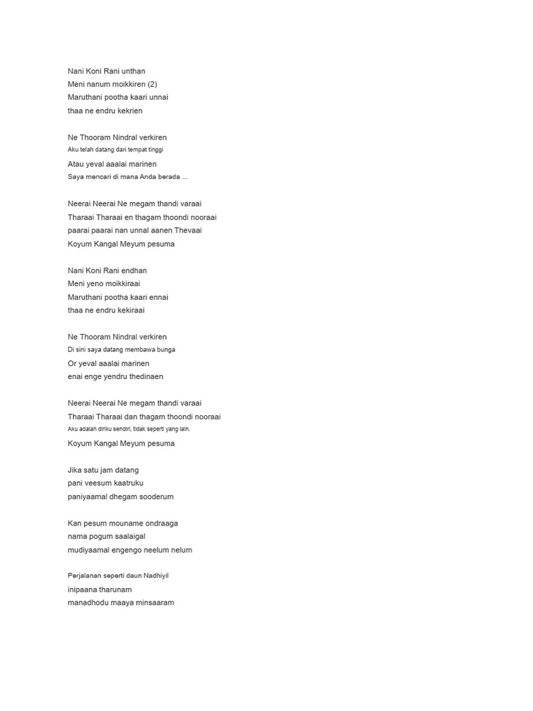 Lirik Maatran | PDF