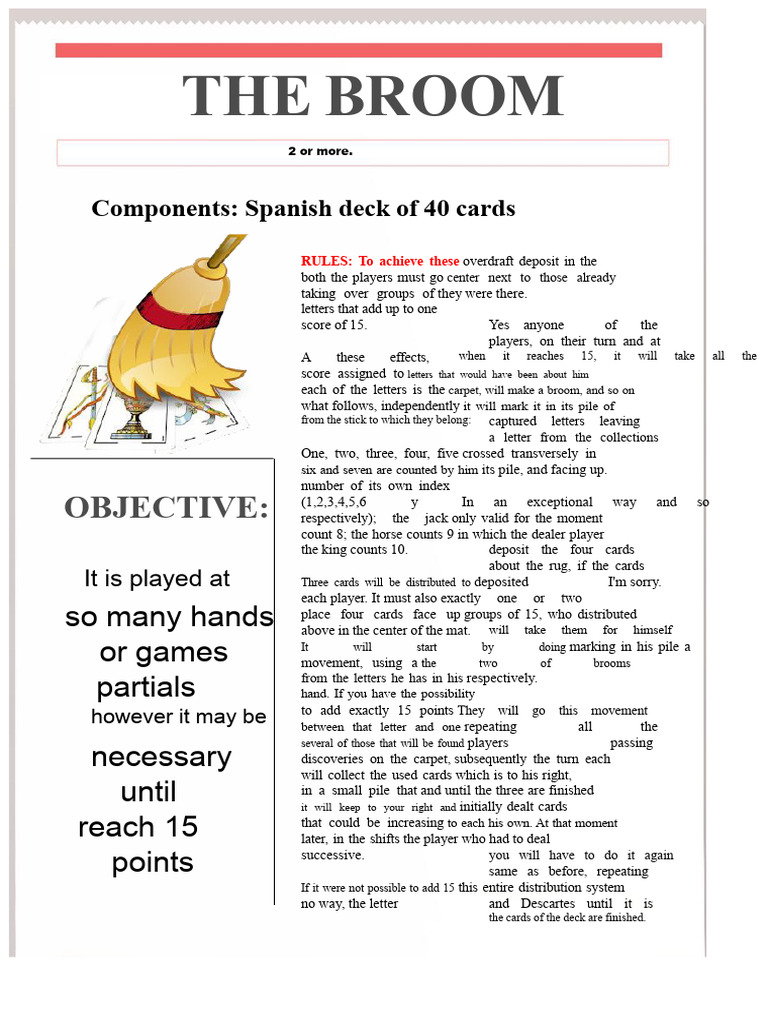 The Broom | PDF | Tabletop Games | Games Of Mental Skill