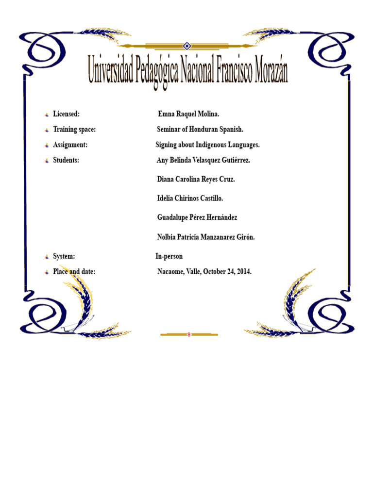 Indigenous Languages of Honduras Overview | PDF | Indigenous Peoples Of ...