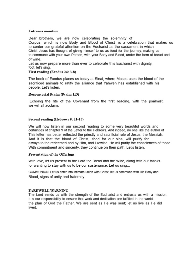 Entrance Monition | PDF