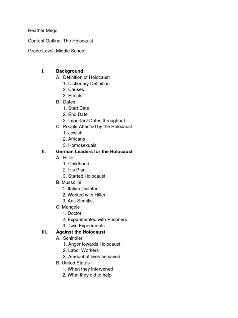 Understanding the Holocaust: A Guide | PDF