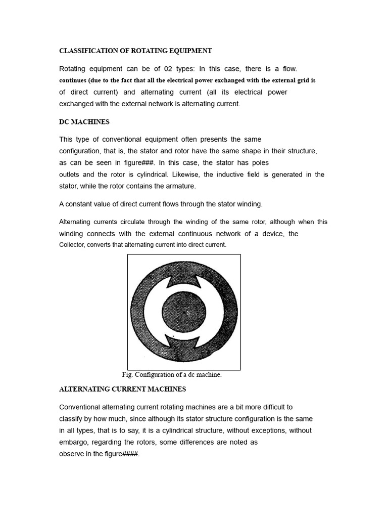 Classification of Rotating Equipment | PDF | Direct Current | Magnetism