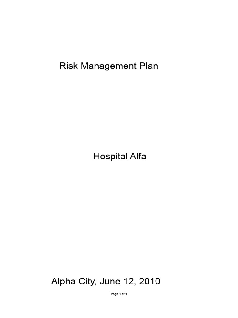 Filled General PGR Model | PDF | Risk | Risk Management