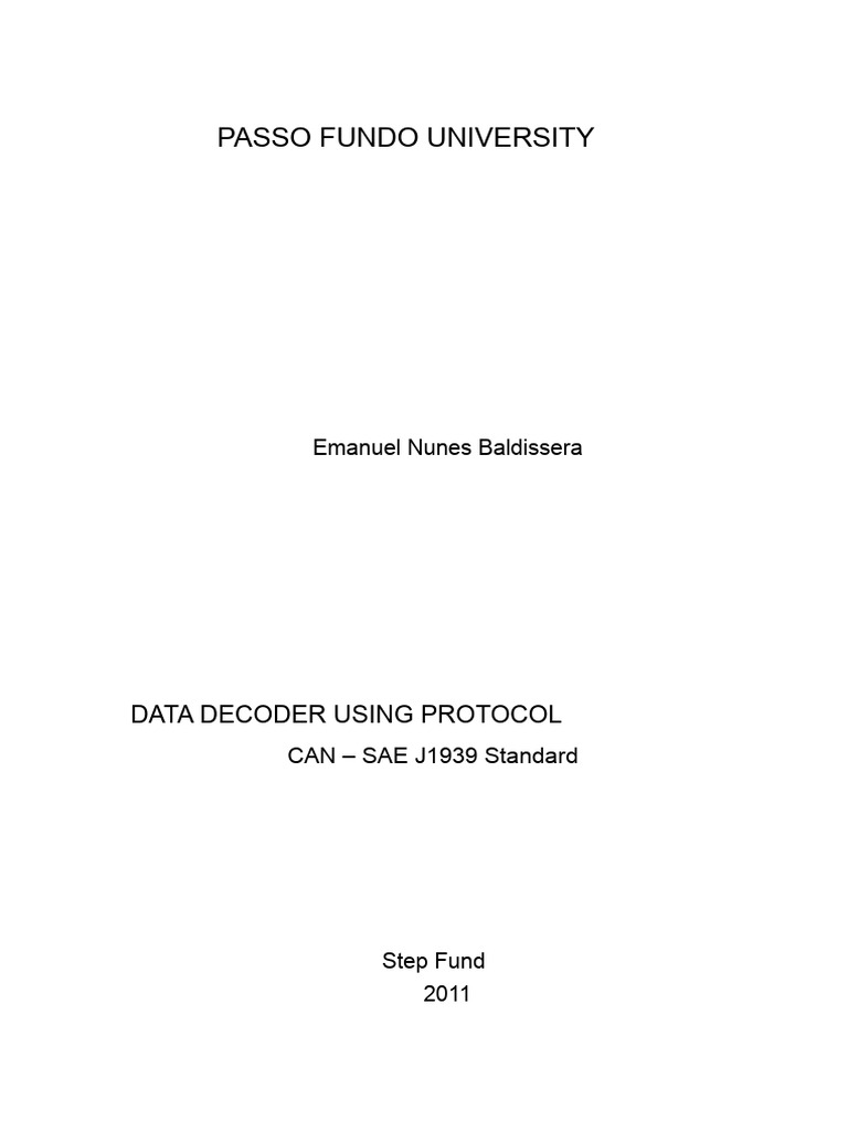 CAN Protocol Data Decoder Project | PDF | Network Topology | Osi Model