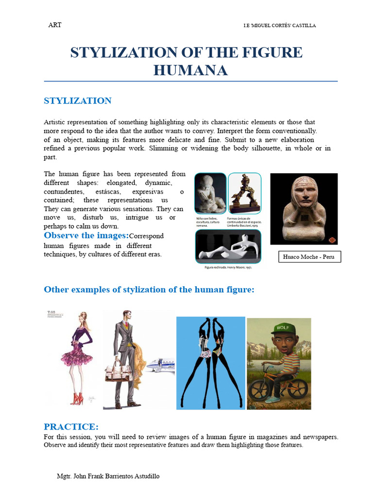 Stylization of Human Figures in Art | PDF