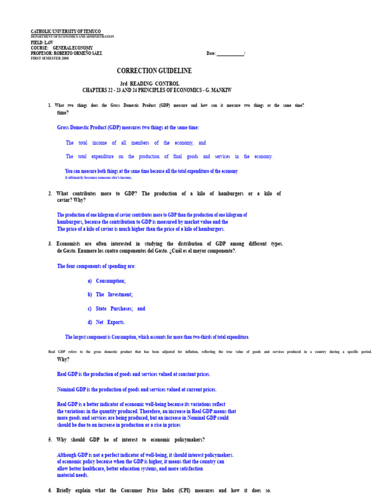 Correction Guideline Control3 | PDF | Gross Domestic Product | Economies