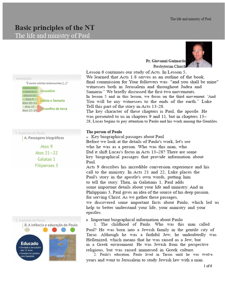 Paul's Life and Ministry Overview | PDF | Paul The Apostle | Acts Of ...