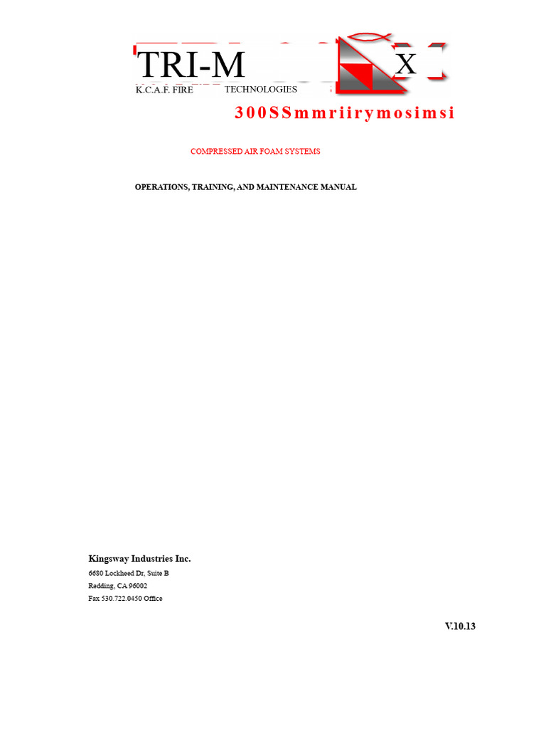 Compressed Air Foam System Manual | PDF | Valve | Fires