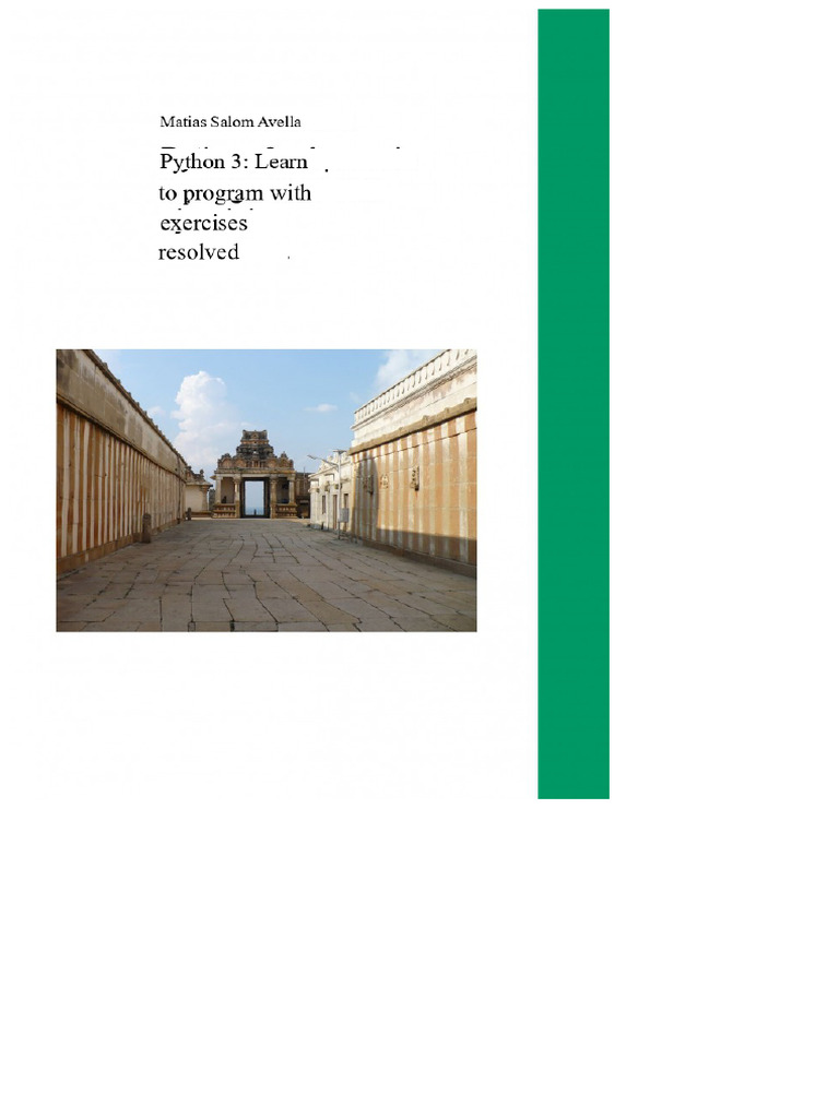 Ebook in PDF Python 3 Learn To Program With Solved Exercises PDF | PDF ...