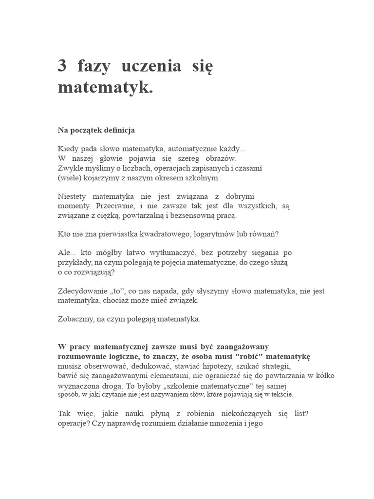 Fazy Matematyczne | PDF