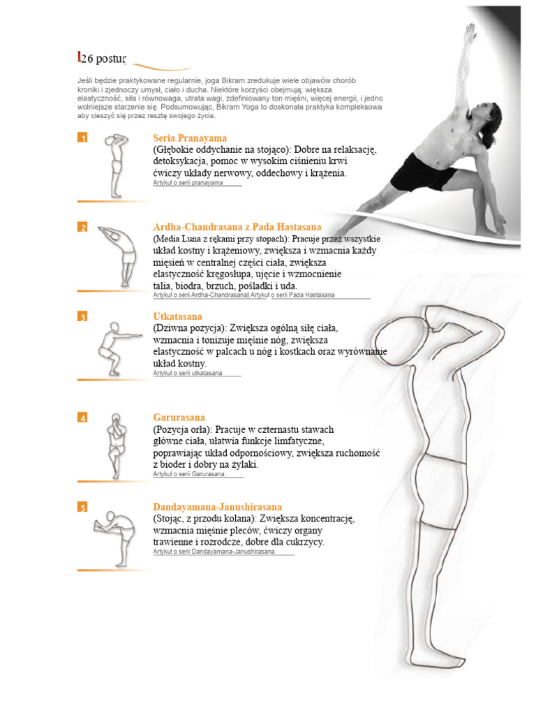 26 Postawy Jogi Bikram PDF | PDF