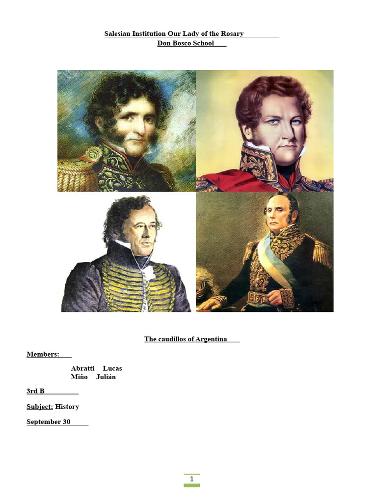 The Caudillos of Argentina | PDF | Argentina | South America