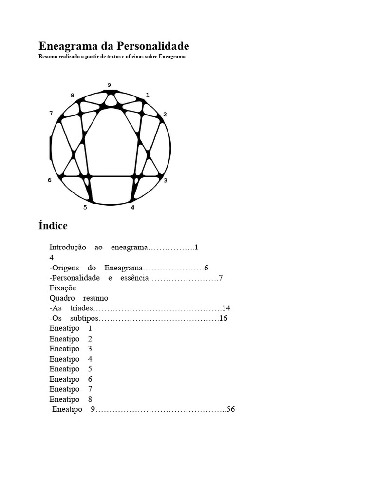 Entendendo o Eneagrama da Personalidade | PDF | Eneagrama de ...