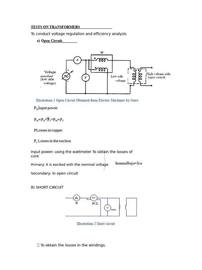 Transformer Tests and Exercises | PDF | Transformer | Electrical Network