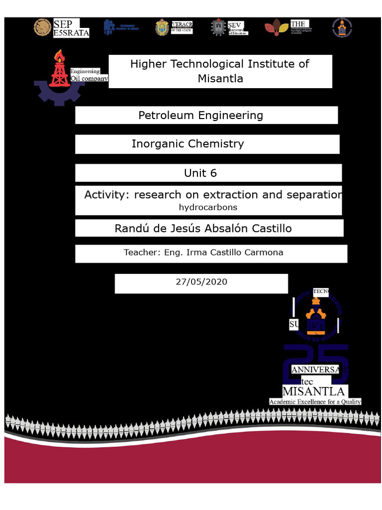Extraction and Separation of Hydrocarbons | PDF | Extraction Of ...