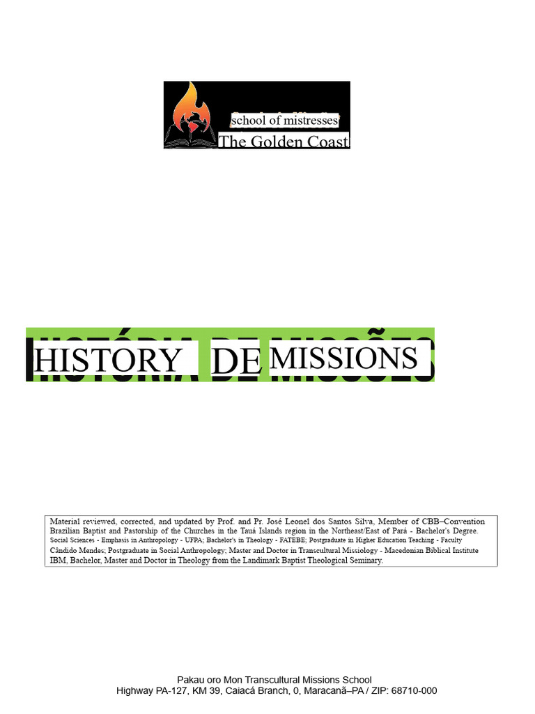 History of Missions - READY | PDF | Moravian Church | Paul The Apostle