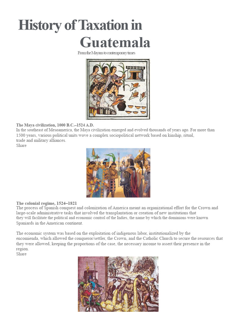 Taxation History in Guatemala: A Timeline | PDF | Spanish Colonization ...