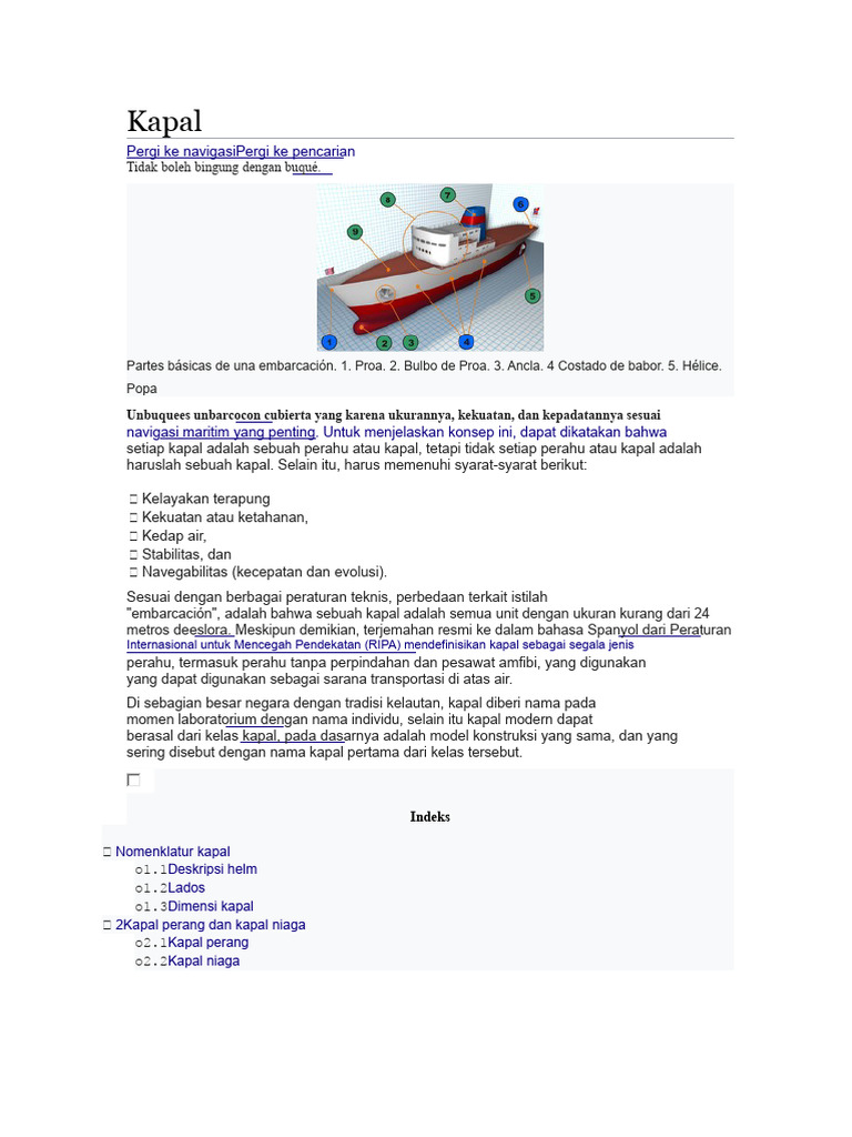 Bagian-bagian kapal | PDF