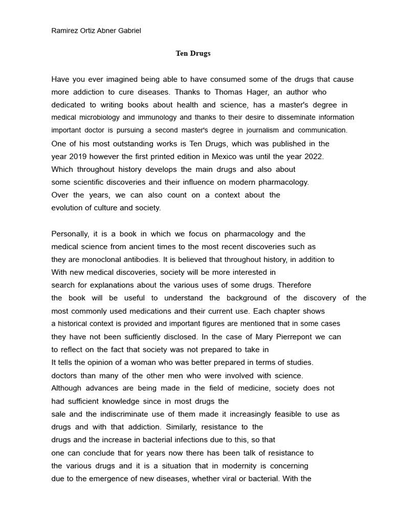 Ten Drugs | PDF | Science | Medicine
