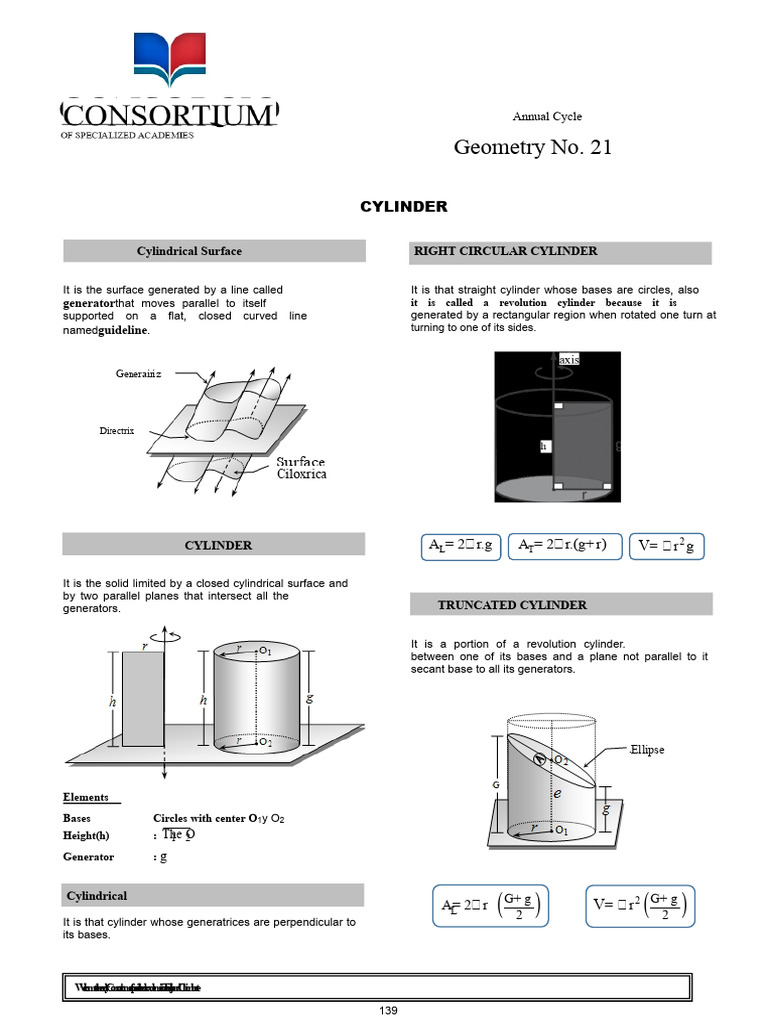 Understanding Cylinders: Geometry Basics | PDF | Geometric Objects ...