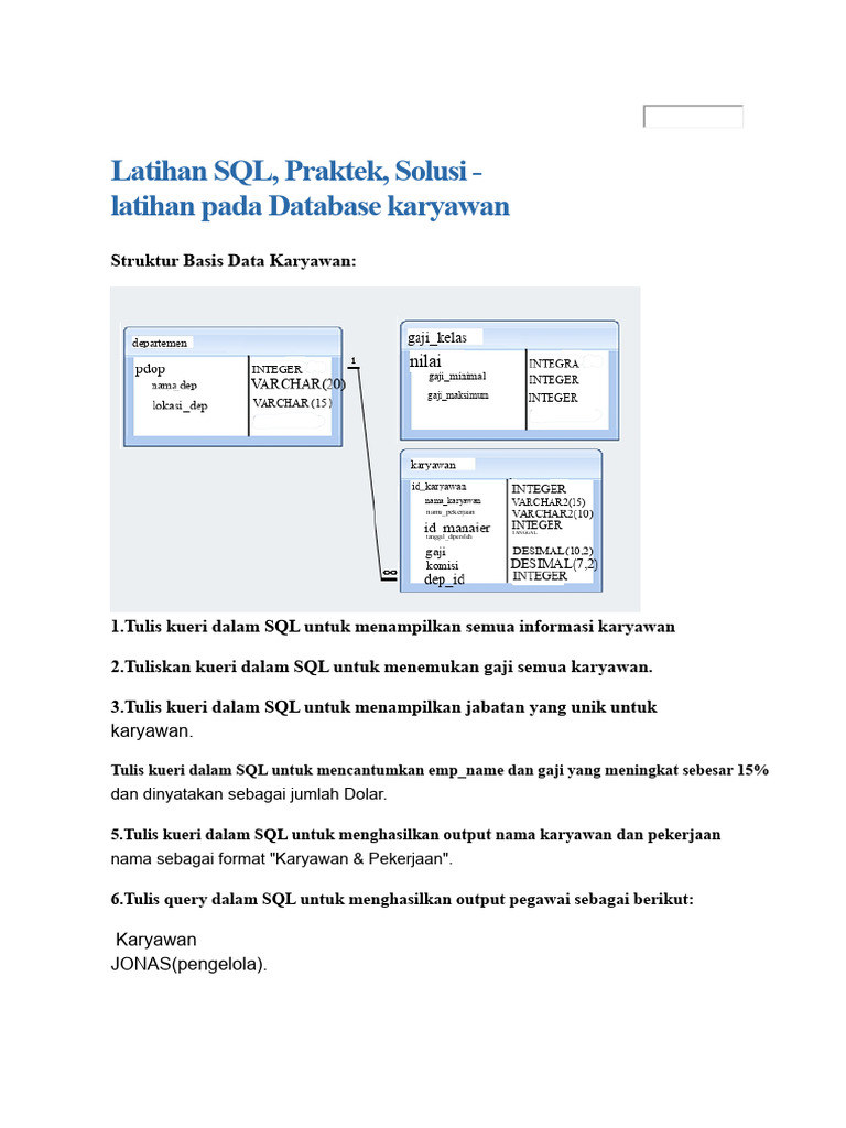 Latihan SQL | PDF