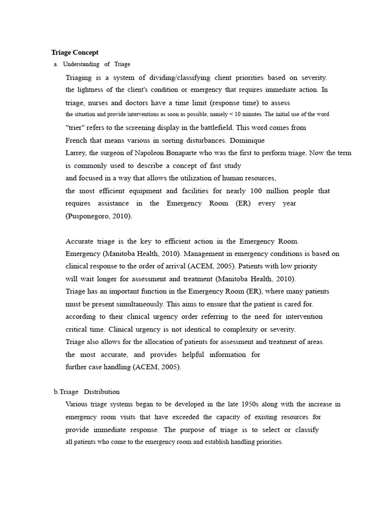 Triage Concept | PDF | Emergency Department | Hospital