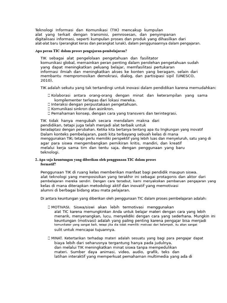 IE-AA3-EV1. Wiki Penggunaan Alat TIC yang Diterapkan pada Pembelajaran | PDF